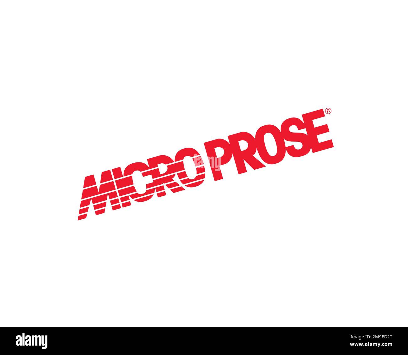 MicroProse, rotated logo, white background Stock Photo - Alamy