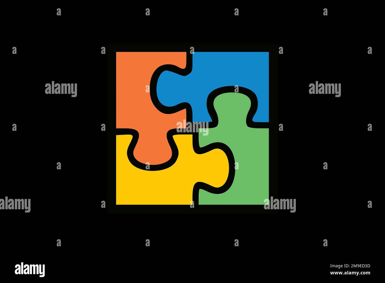 Microsoft Office 2000, Logo, Black background Stock Photo - Alamy