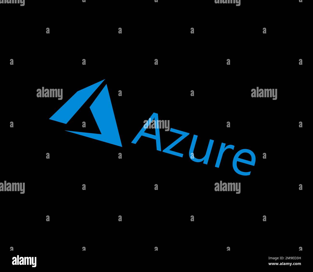 Microsoft Azure, rotated logo, black background B Stock Photo - Alamy