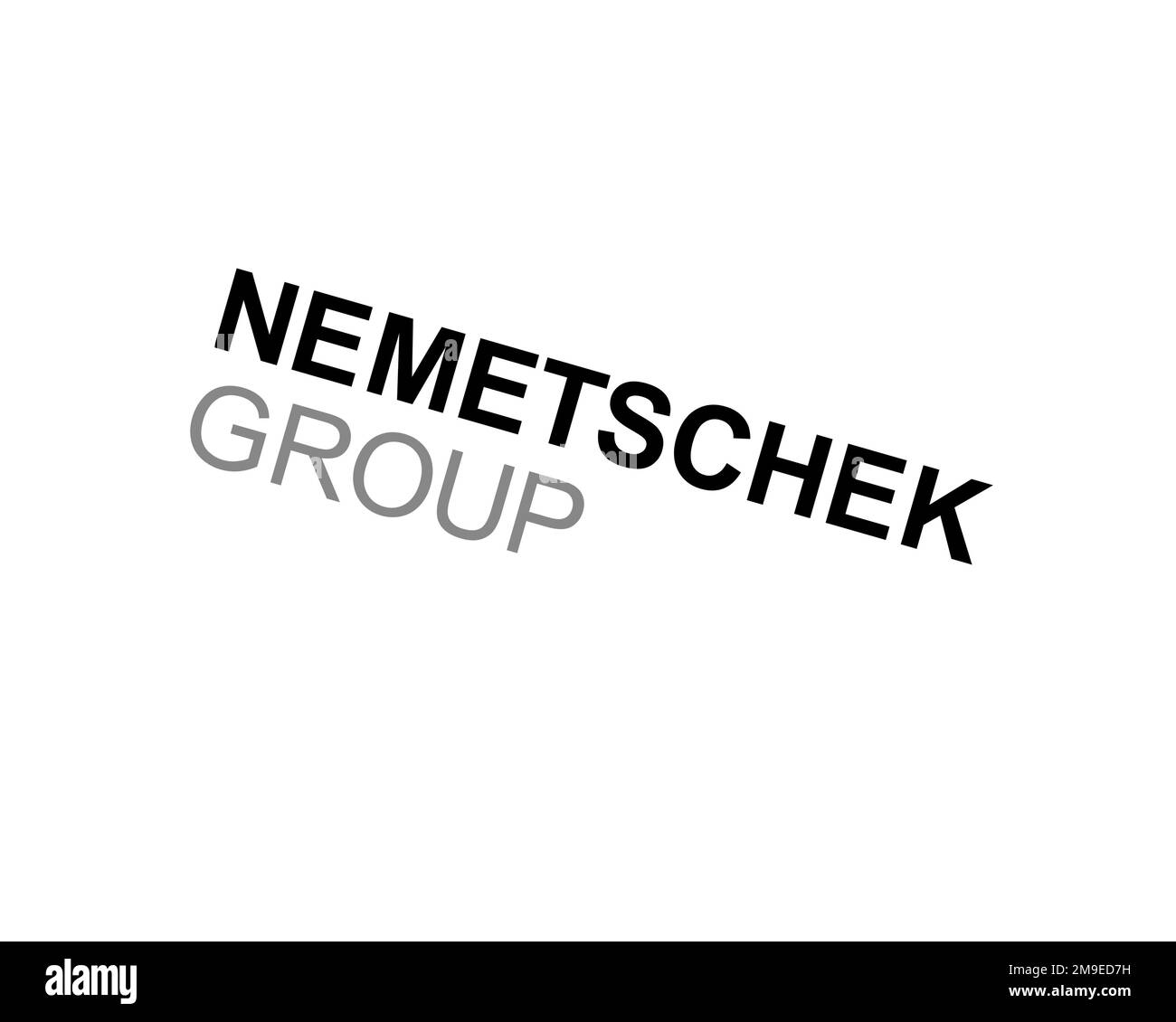 Nemetschek, rotated logo, white background B Stock Photo - Alamy