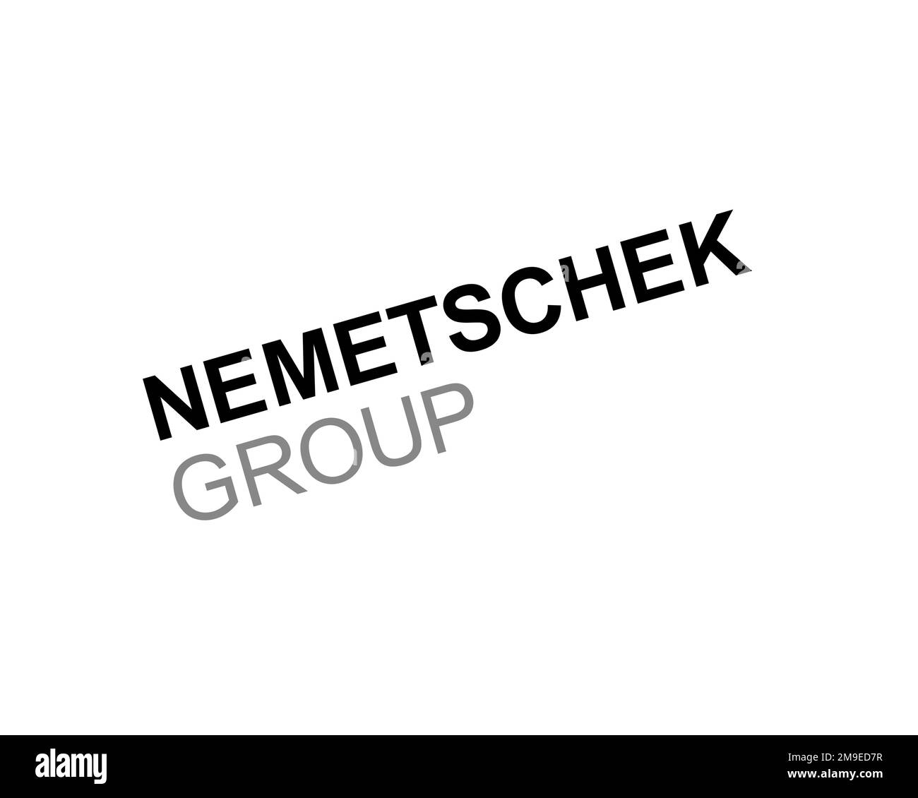 Nemetschek, rotated logo, white background Stock Photo - Alamy