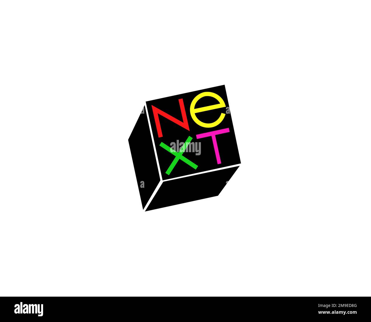 NeXT, rotated logo, white background B Stock Photo - Alamy
