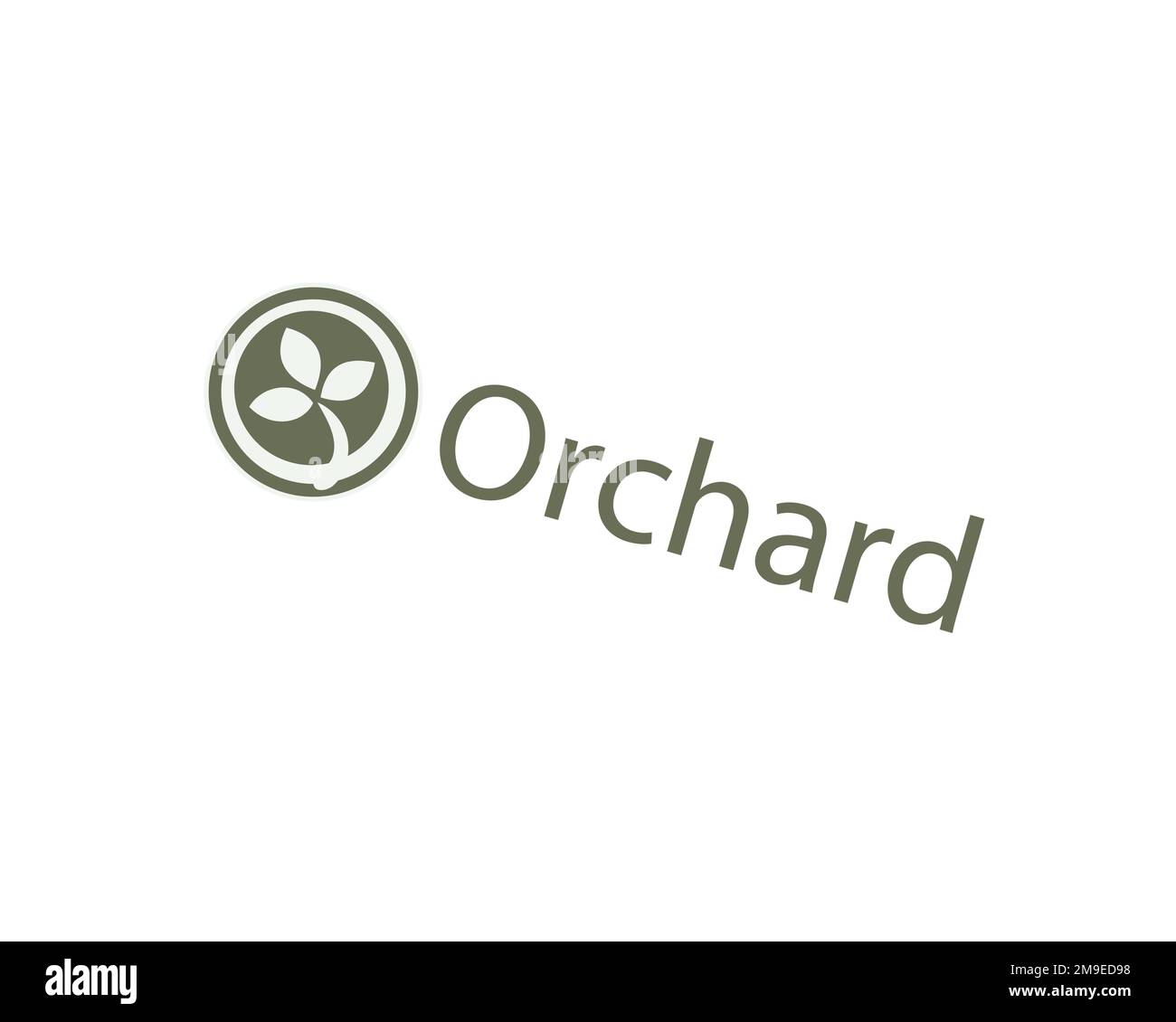 Orchard Project, rotated logo, white background B Stock Photo - Alamy