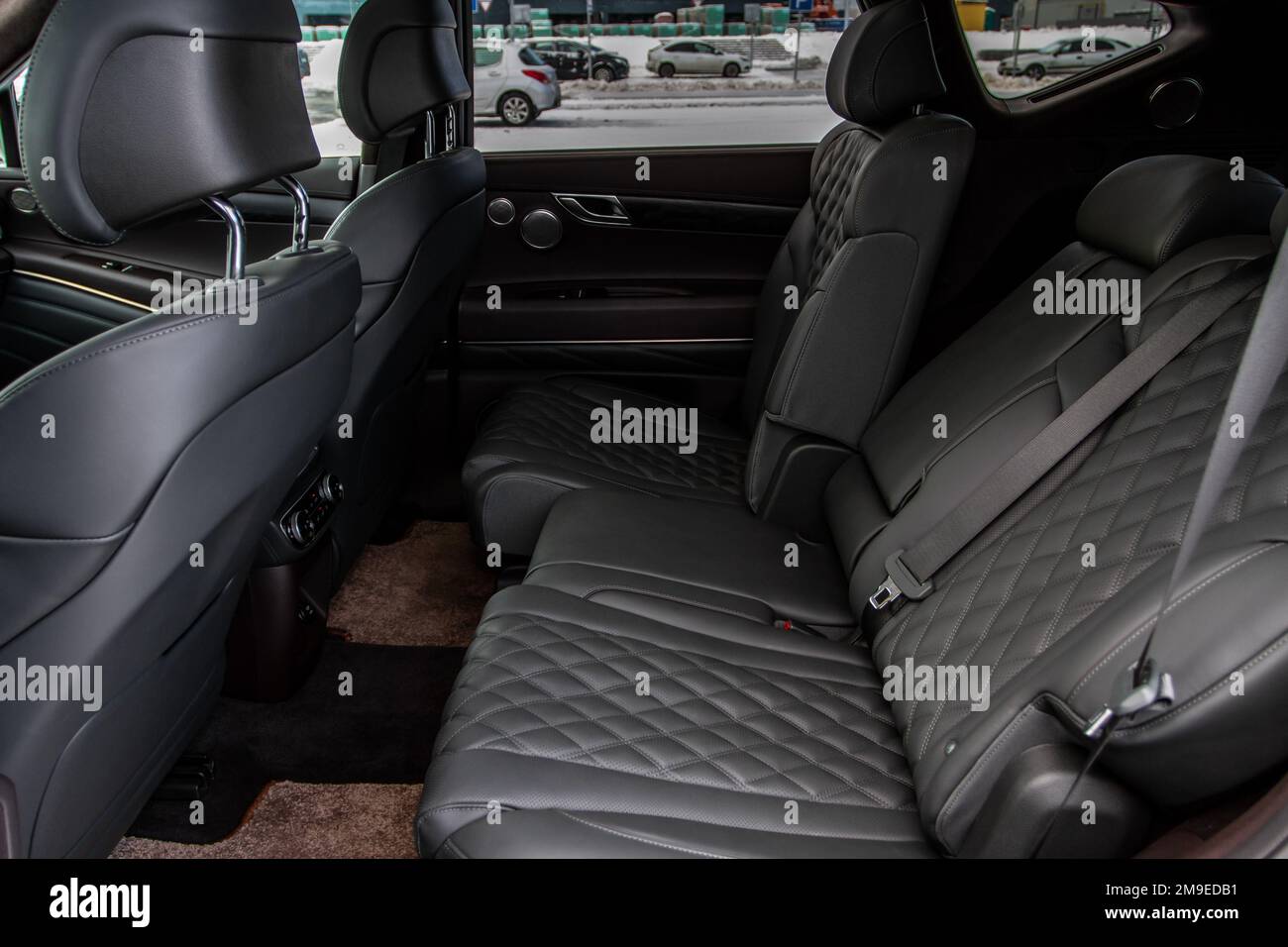 MOSCOW, RUSSIA - DECEMBER 04, 2021 Genesis GV80 (JX1), interior view ...