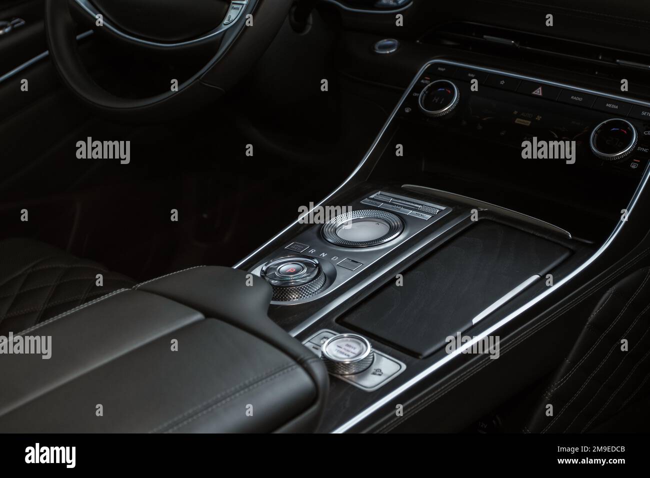 MOSCOW, RUSSIA - DECEMBER 04, 2021 Genesis GV80 (JX1), interior view ...