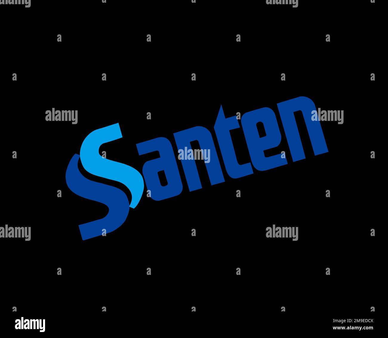 Santen Pharmaceutical, rotated logo, black background Stock Photo - Alamy