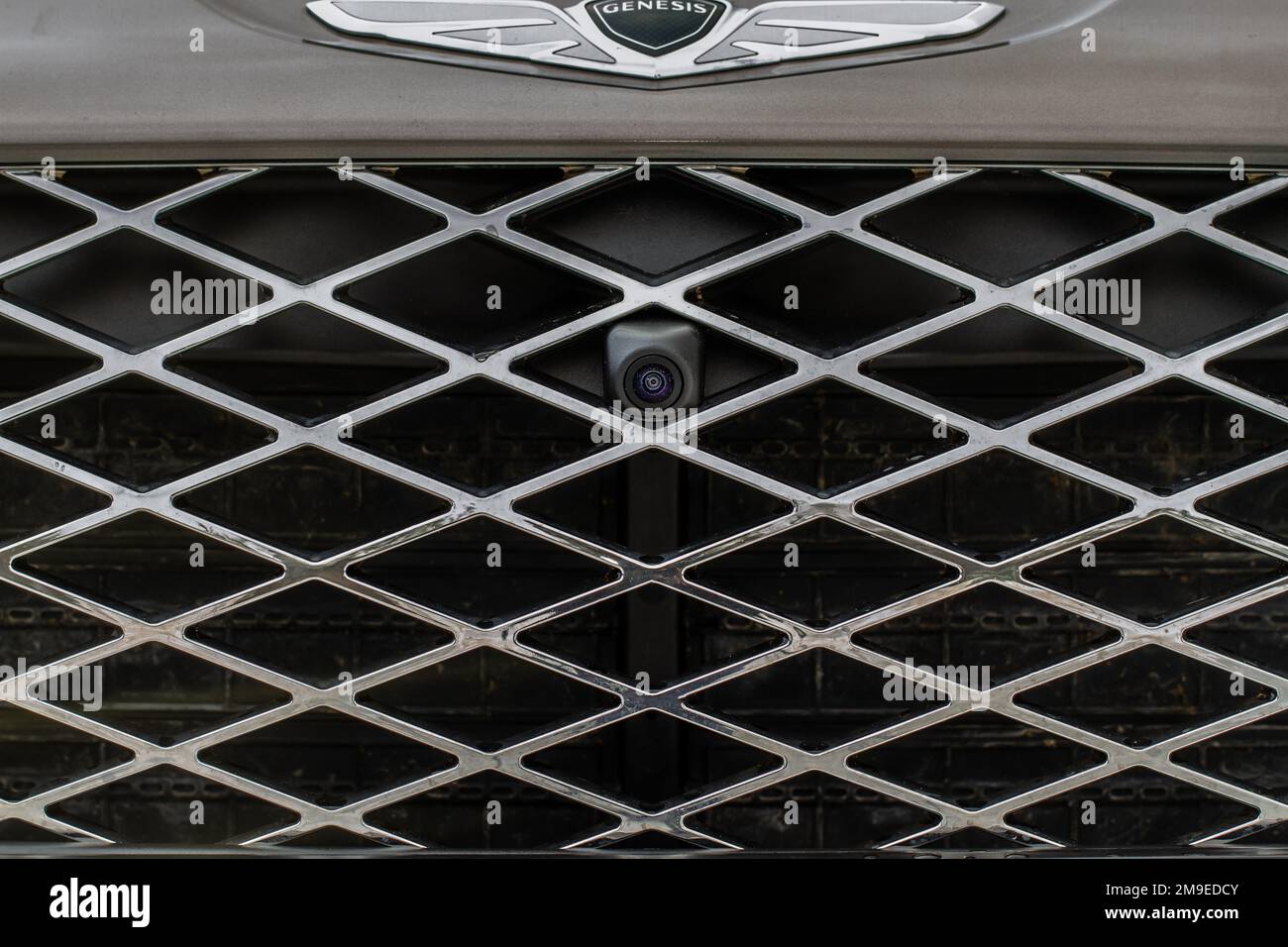 MOSCOW, RUSSIA - DECEMBER 04, 2021 Genesis GV80 (JX1), Genesis car ...