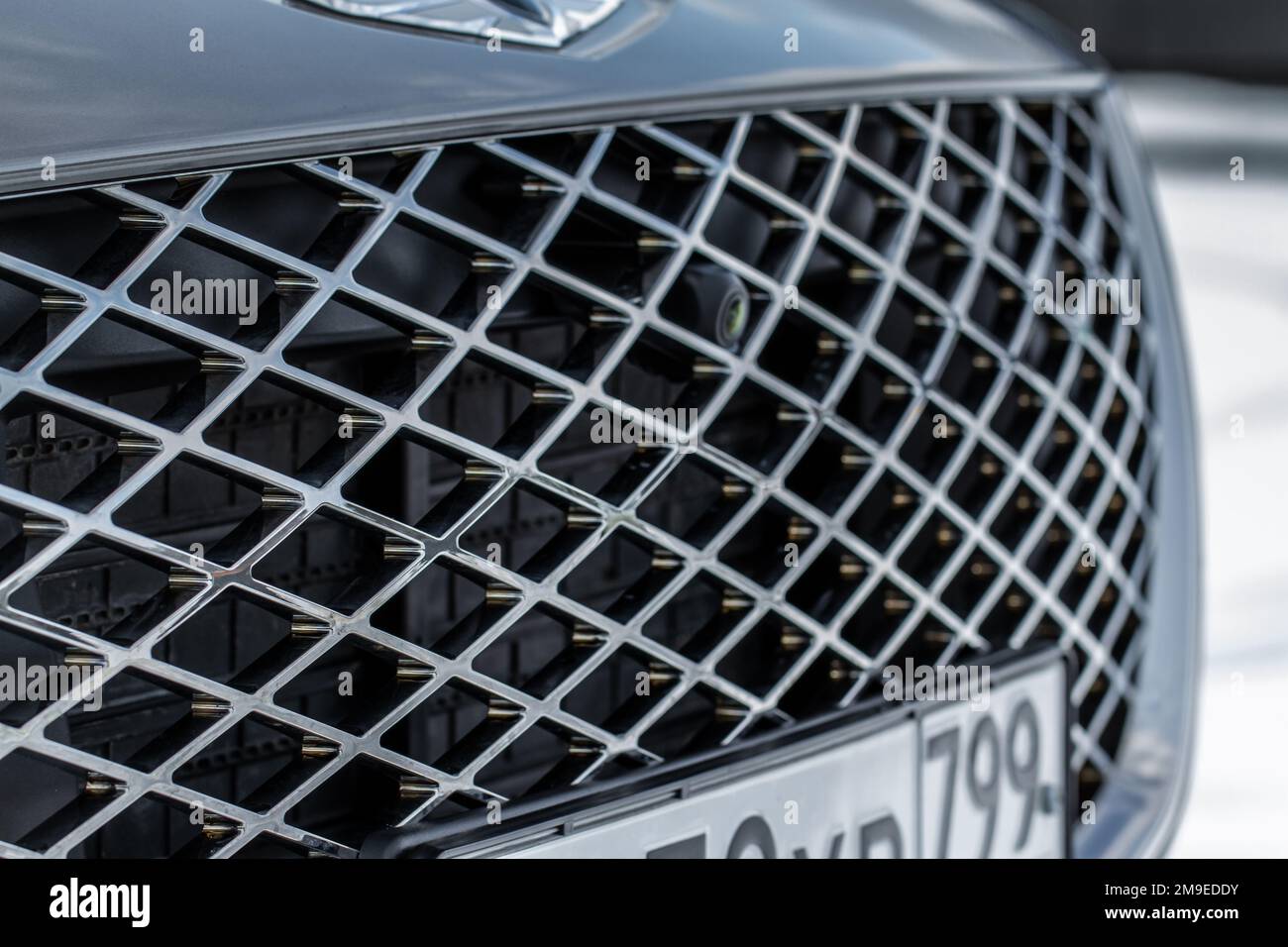 MOSCOW, RUSSIA - DECEMBER 04, 2021 Genesis GV80 (JX1), Genesis car ...