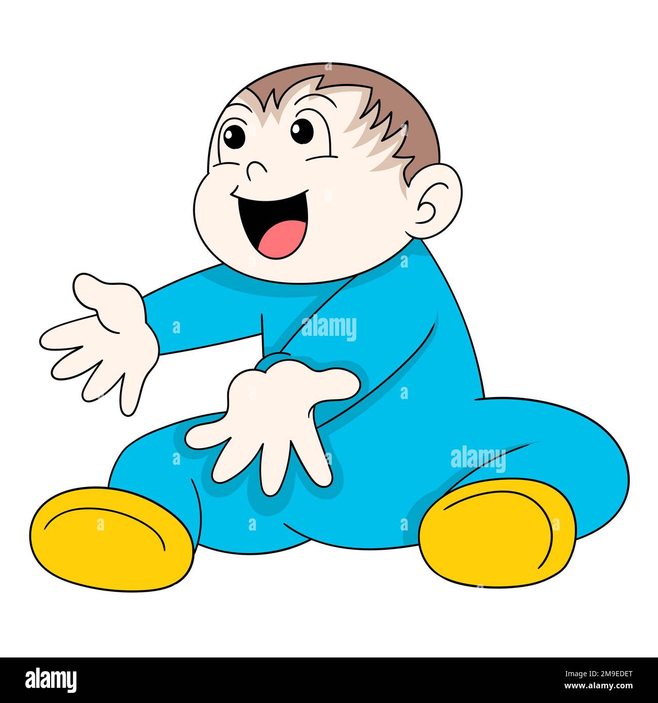baby boy with happy laughing face Stock Vector Image & Art - Alamy