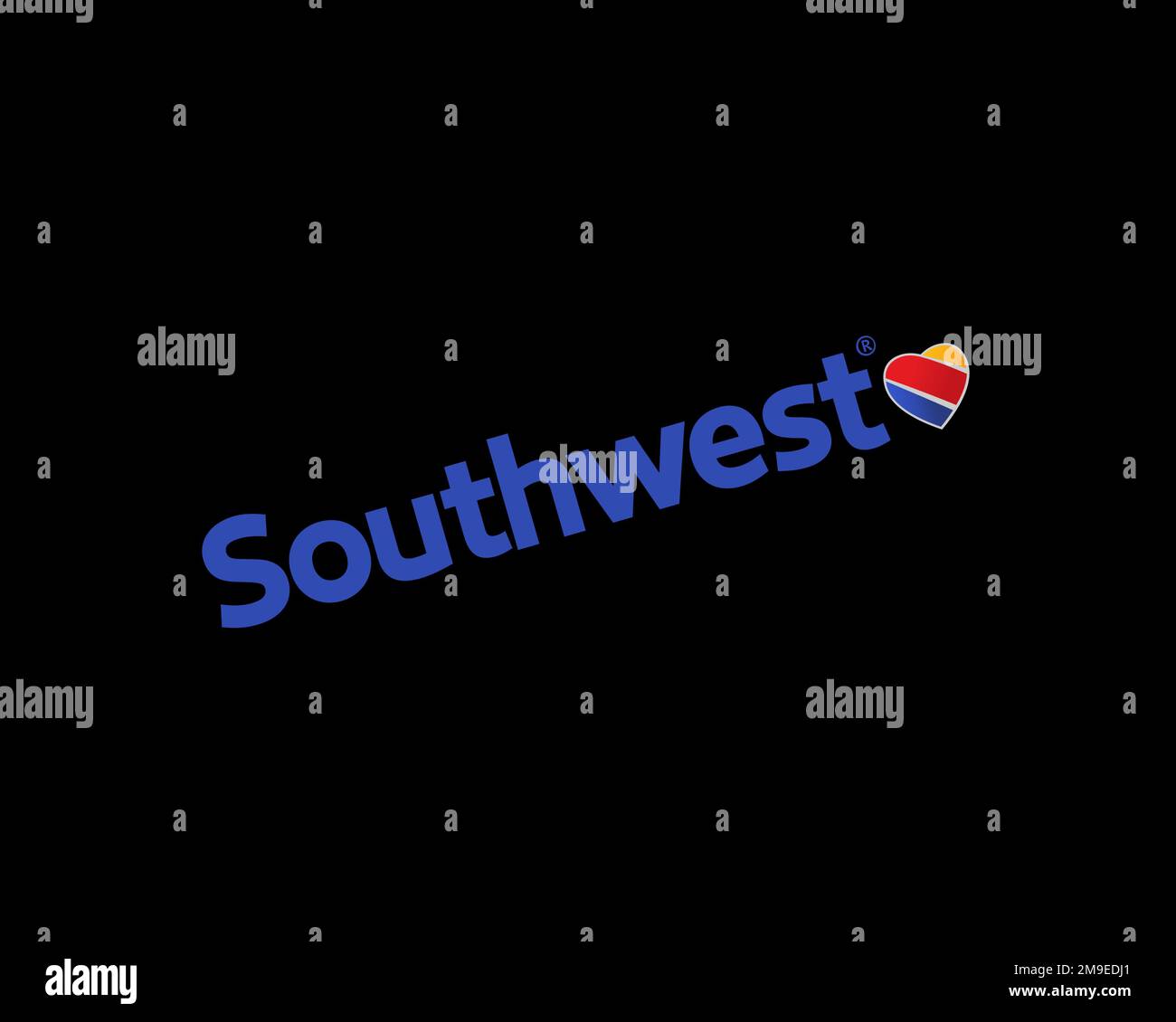 Southwest Airline, rotated logo, black background Stock Photo - Alamy