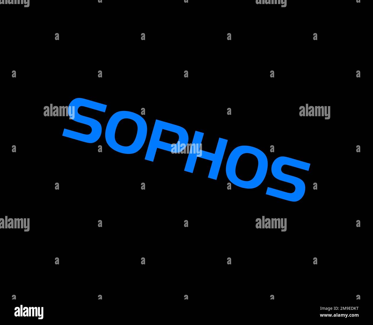 Sophos, rotated logo, black background B Stock Photo - Alamy