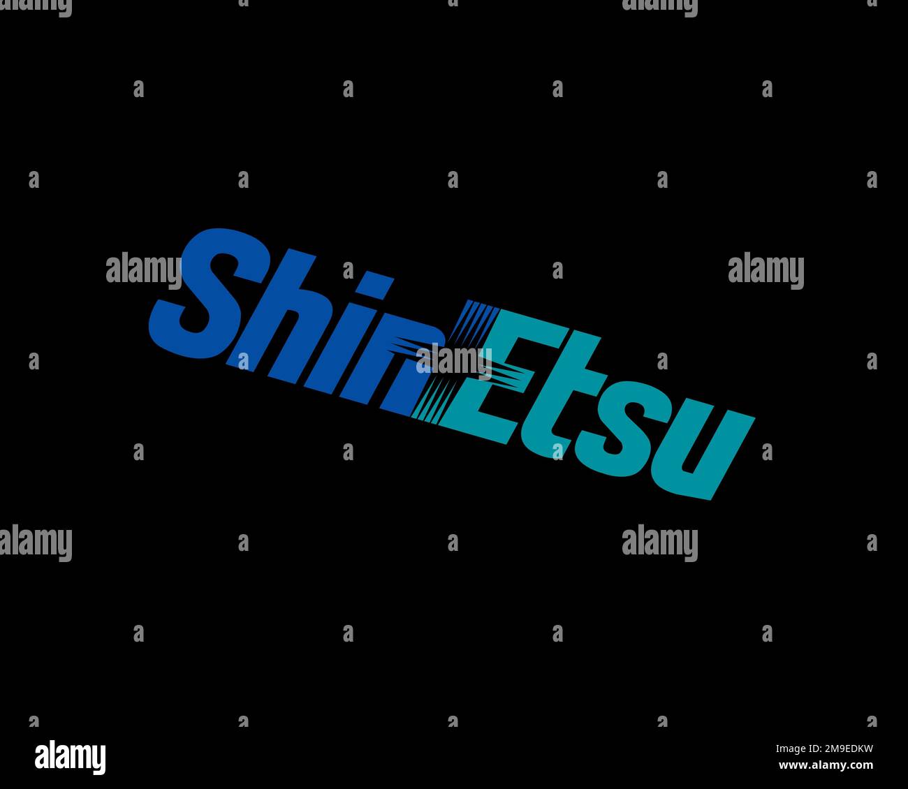 Shin Etsu Chemical, Rotated Logo, Black Background B Stock Photo - Alamy