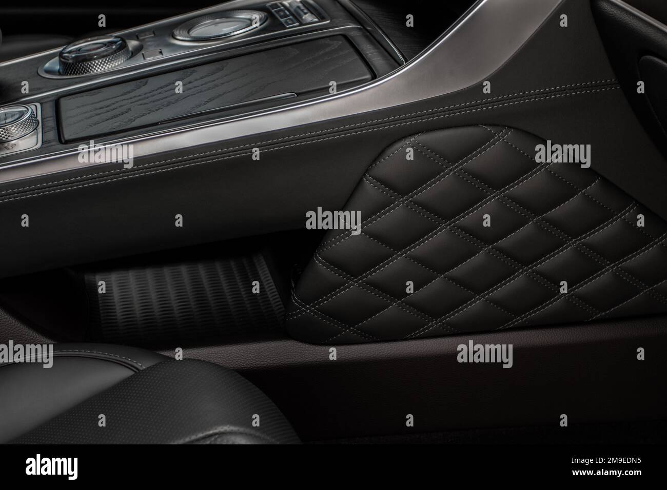 Modern car interior. Interior of new car with details Stock Photo - Alamy
