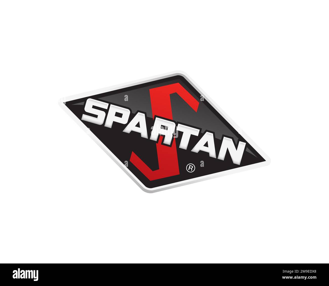 Spartan Motors, rotated logo, white background B Stock Photo - Alamy
