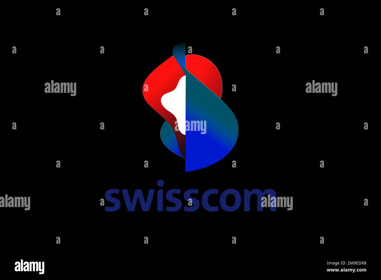 Swisscom, Logo, Black background Stock Photo - Alamy