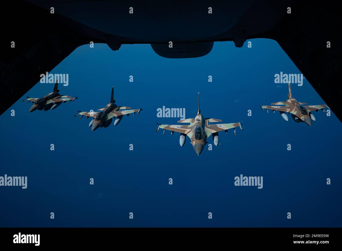 Israeli Defense Forces F-16 Barak aircraft fly in a formation after a ...