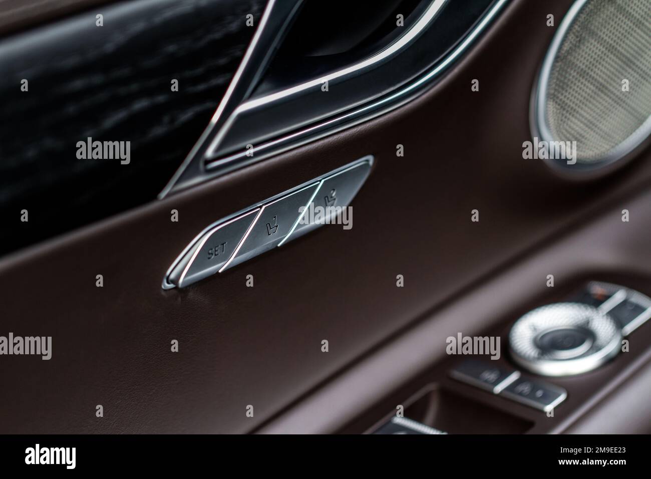 Memory car seat position buttons. Adjusting seat Stock Photo - Alamy