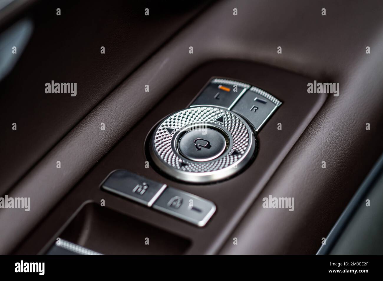 Side mirrors control panel on side door Stock Photo - Alamy