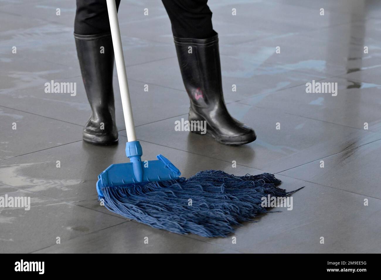Floor cleaning Floor wiper Stock Photo - Alamy