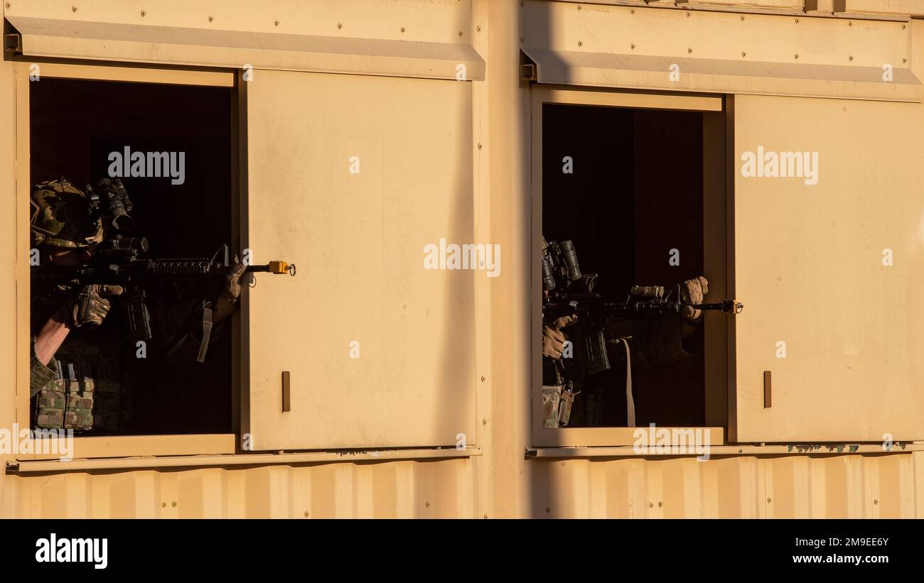 U.S. Airmen assigned to the 27th Special Operations Security Forces ...