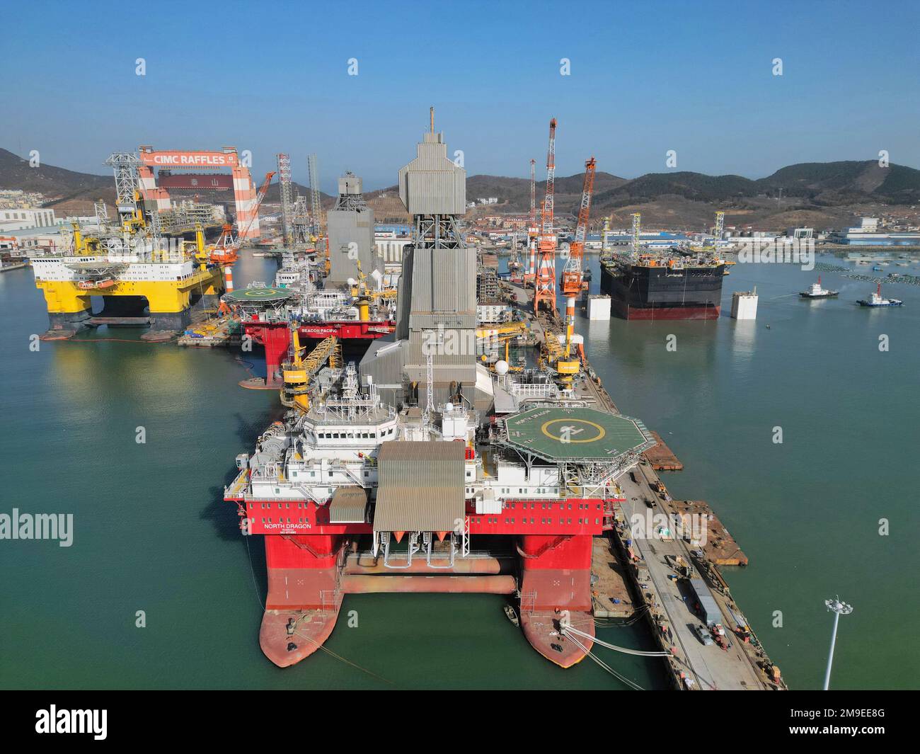 YANTAI, CHINA - JANUARY 18, 2023 - Multi-type Marine engineering ...