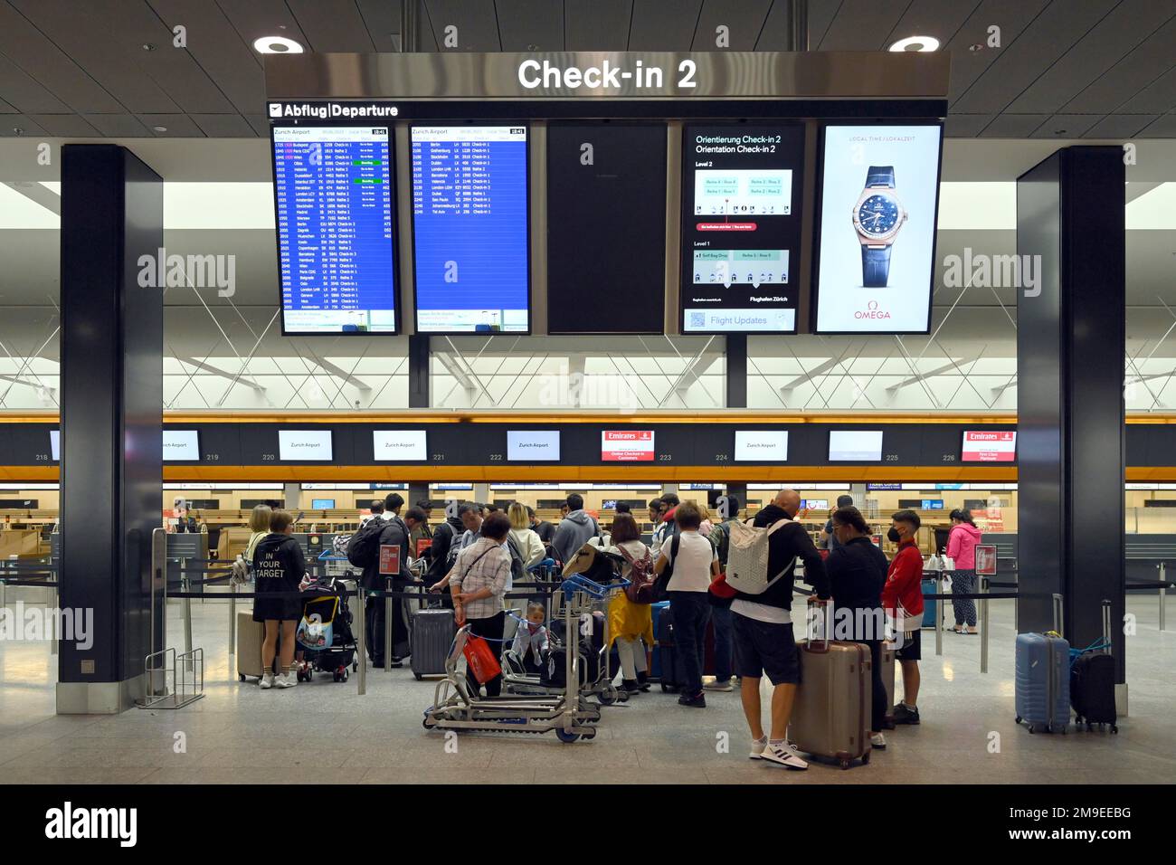 Checkin Baggage Handling, Zurich Kloten, Switzerland Stock Photo - Alamy