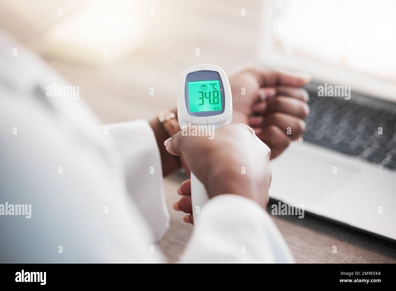 Doctors need to do it too. an unrecognisable doctor checking her ...