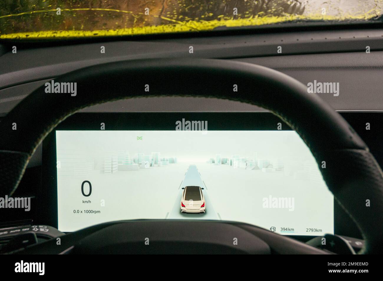 Shanghai, China – 01132023: Instrument screen of the MG 5 Scorpio taken ...