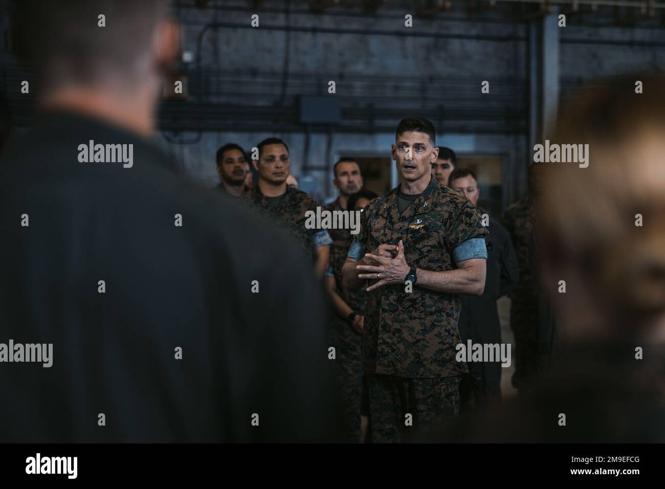 U.S. Marine Corps Col. Jeremy W. Beaven, 1st Marine Aircraft Wing chief ...