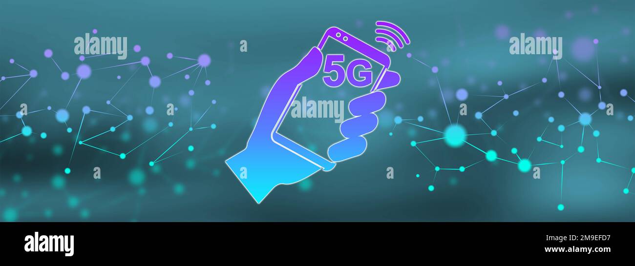 Illustration of a 5g concept Stock Photo - Alamy