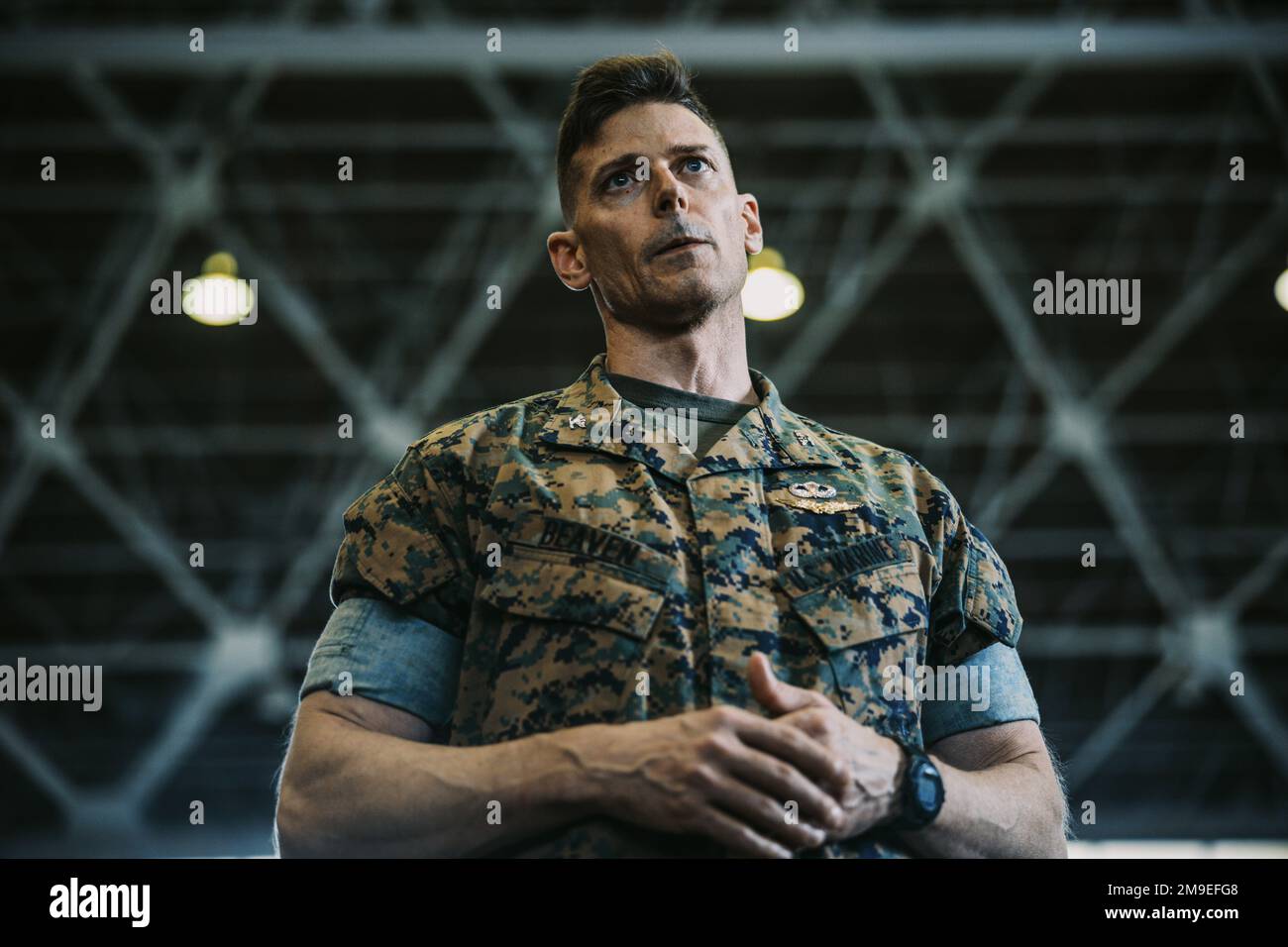 U.S. Marine Corps Col. Jeremy W. Beaven, 1st Marine Aircraft Wing chief ...