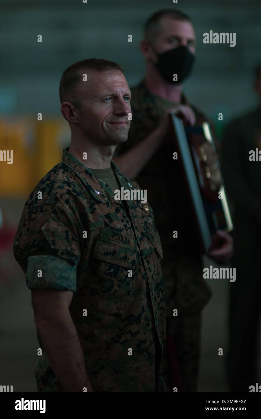 U.S. Marine Corps Col. Jeremy W. Beaven, 1st Marine Aircraft Wing chief ...