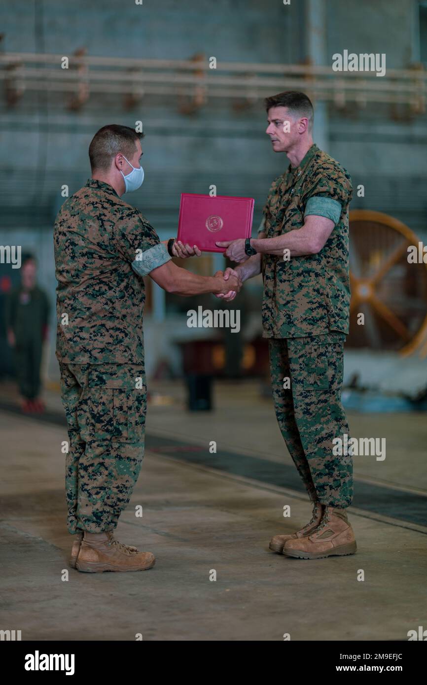 U.S. Marine Corps Col. Jeremy W. Beaven, 1st Marine Aircraft Wing chief ...