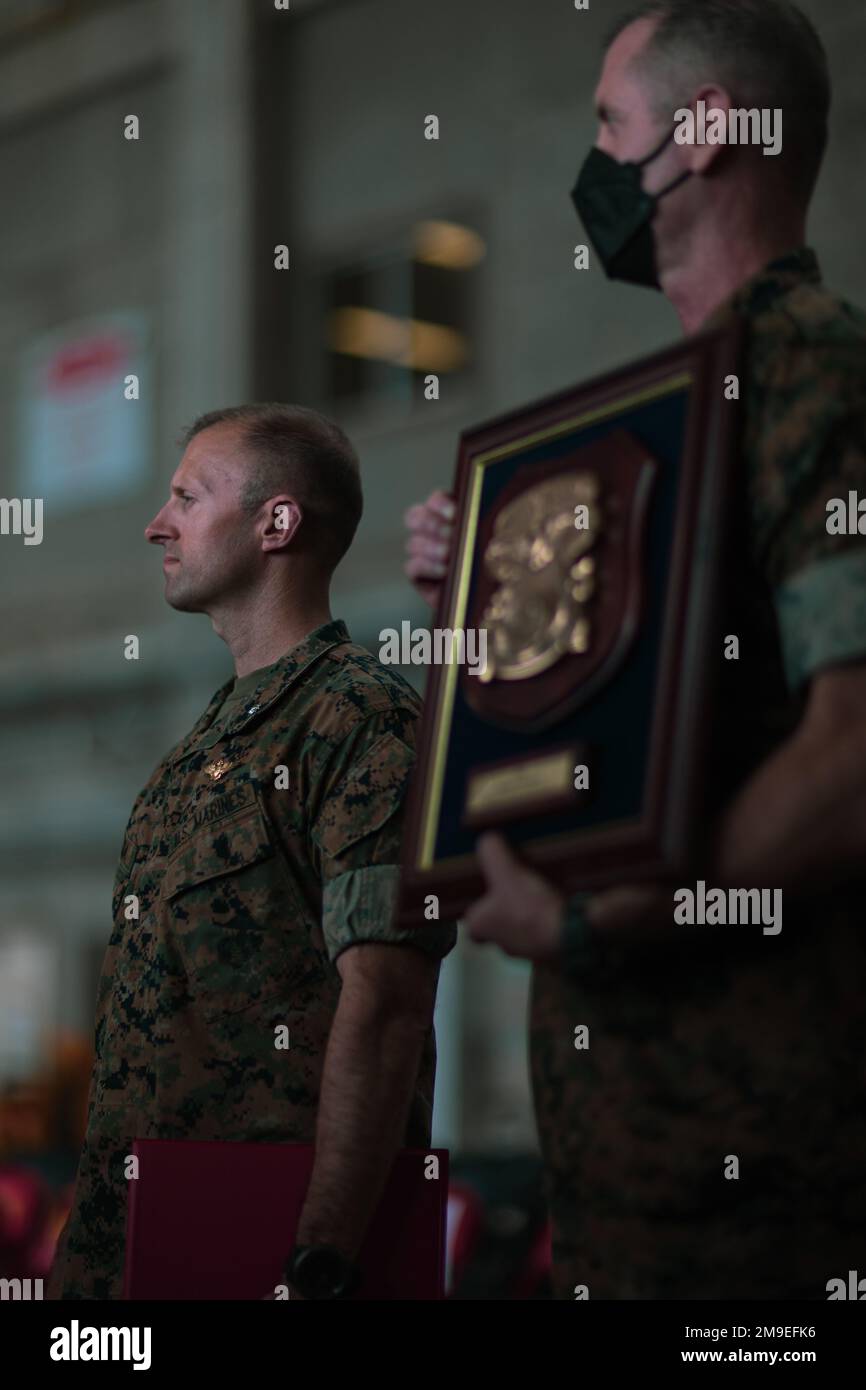U.S. Marine Corps Col. Jeremy W. Beaven, 1st Marine Aircraft Wing chief ...