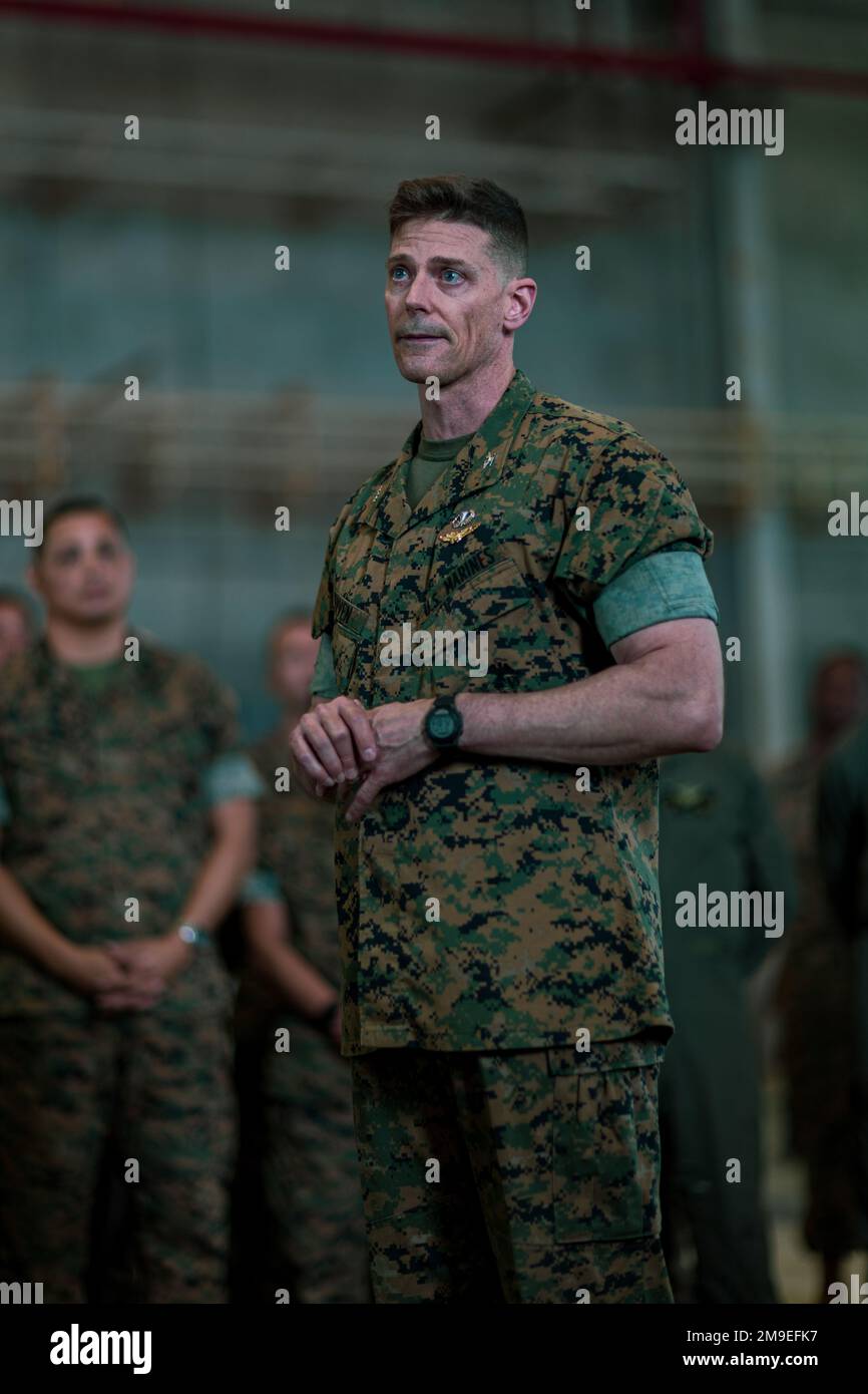 U.S. Marine Corps Col. Jeremy W. Beaven, 1st Marine Aircraft Wing chief ...