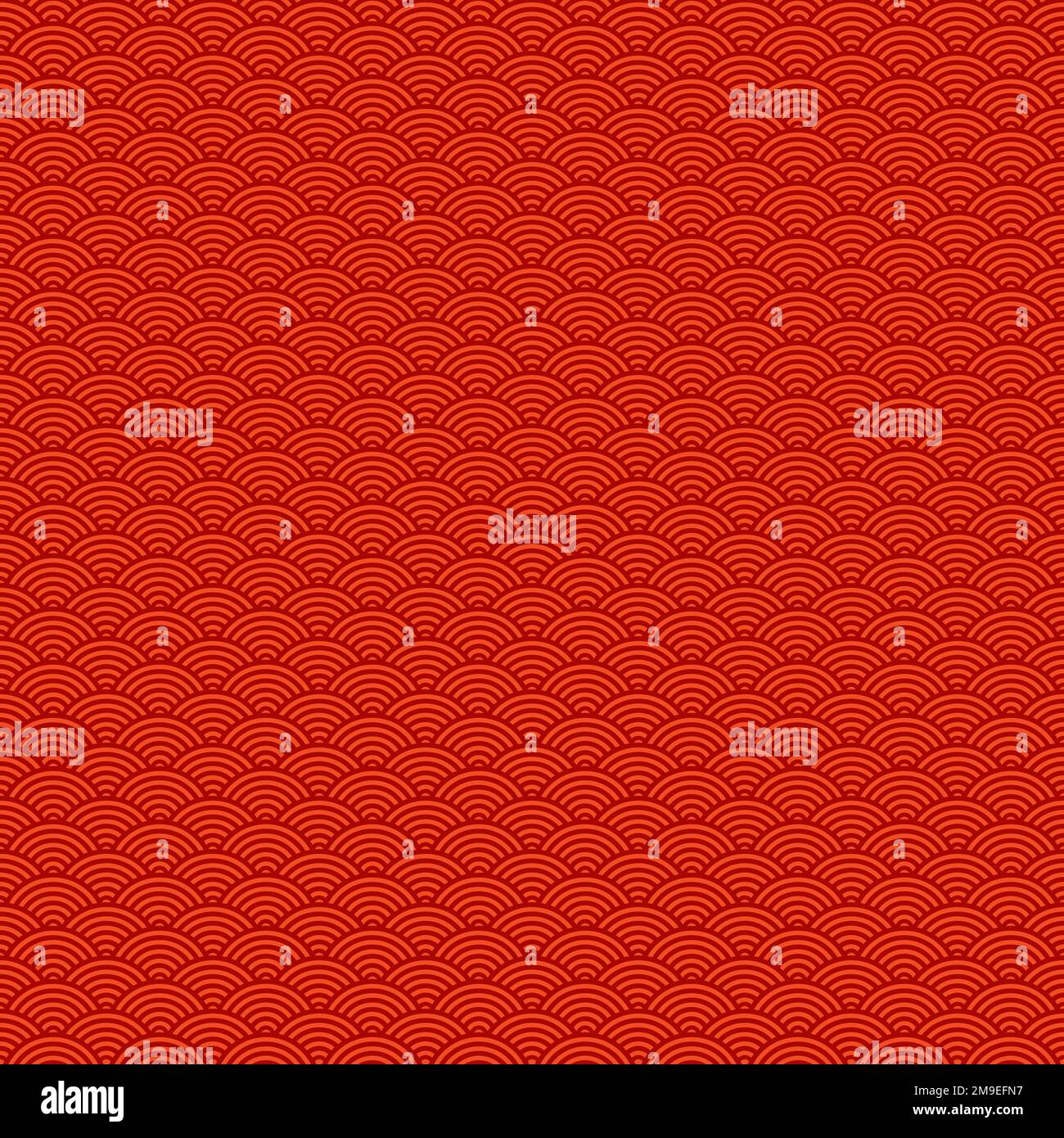 Chinese style seamless pattern on red background. Traditional oriental ...