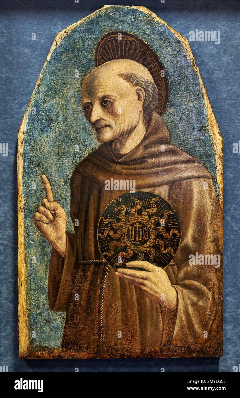 S. Bernardino da Siena - olio su tavola - Domenico Morone - XV secolo ...