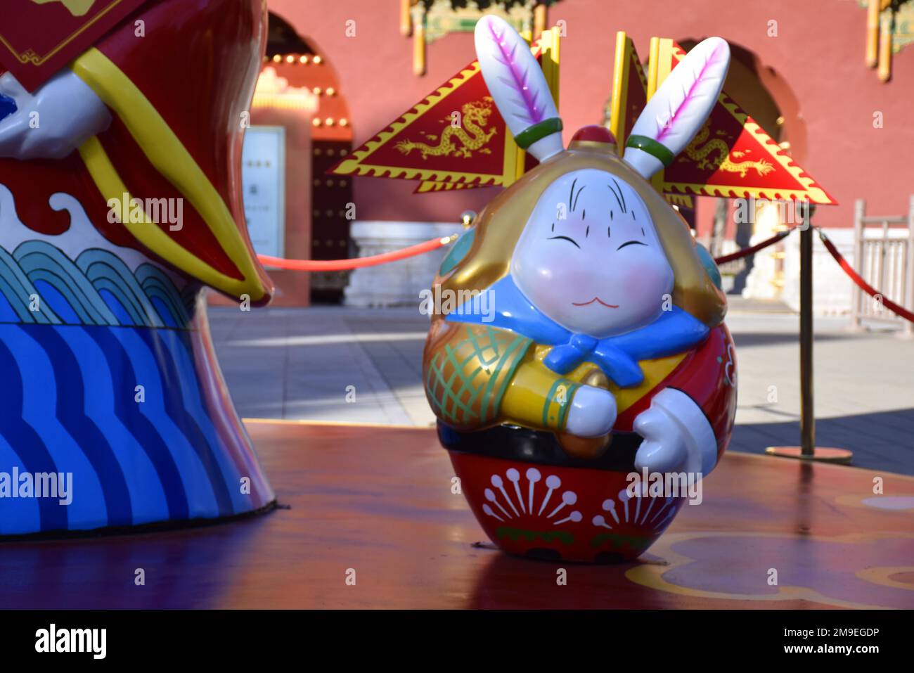 Giant Lord Rabbit statues appear in Jingshan Park, Beijing, China, 15 ...