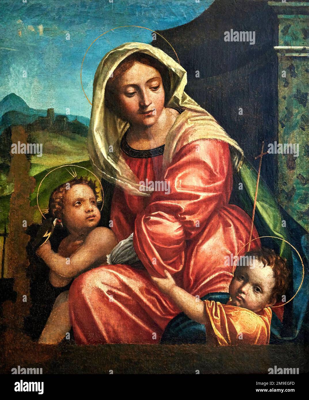 Madonna del cardellino - olio su tavola - Paolo Morando detto il ...