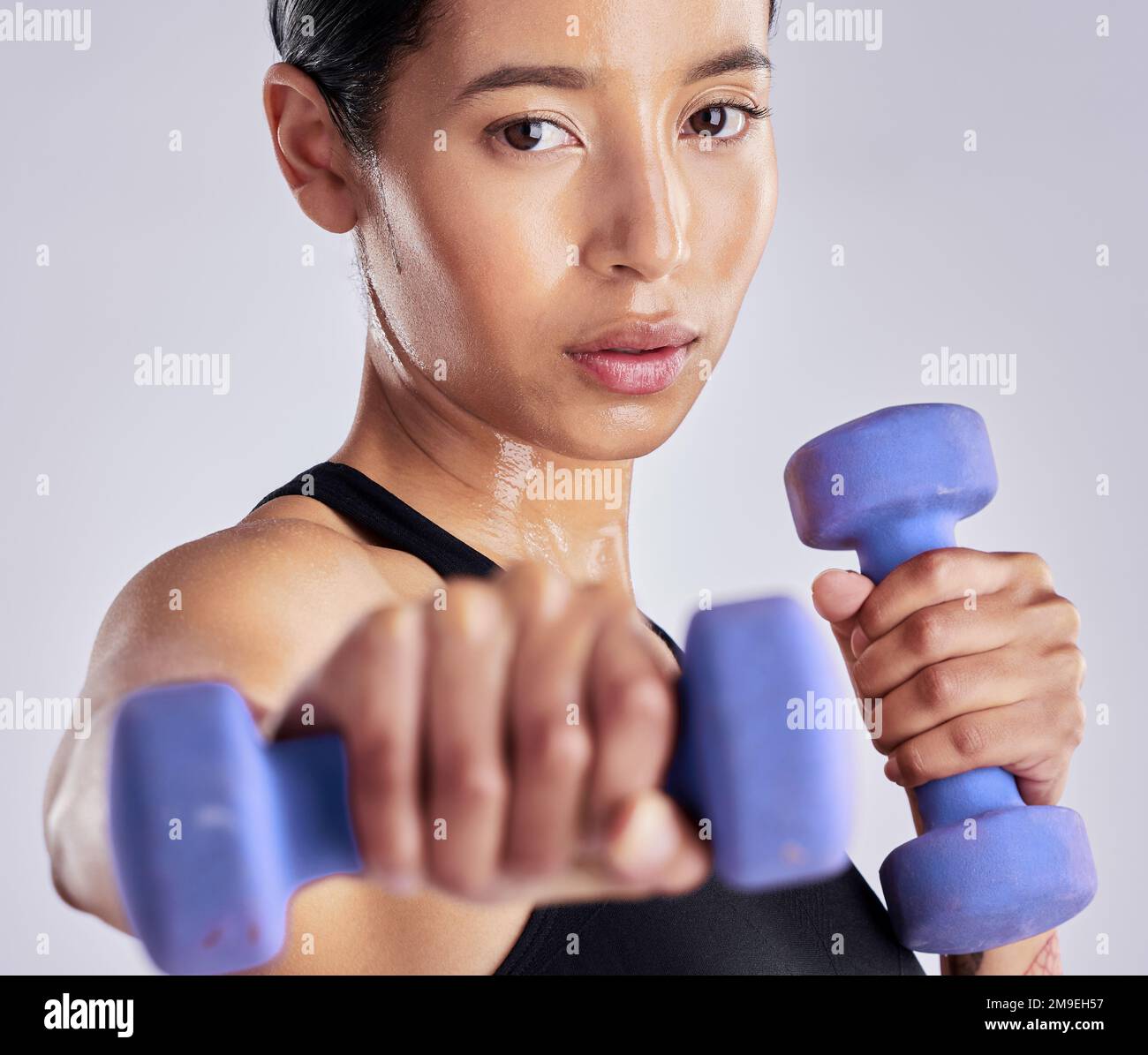 Nothing beats a good, sweaty workout. an attractive young woman ...