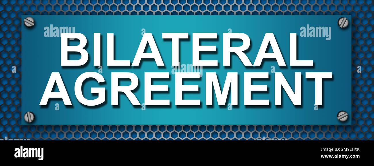 Bilateral agreement text quote on a banner, 3d rendering Stock Photo ...