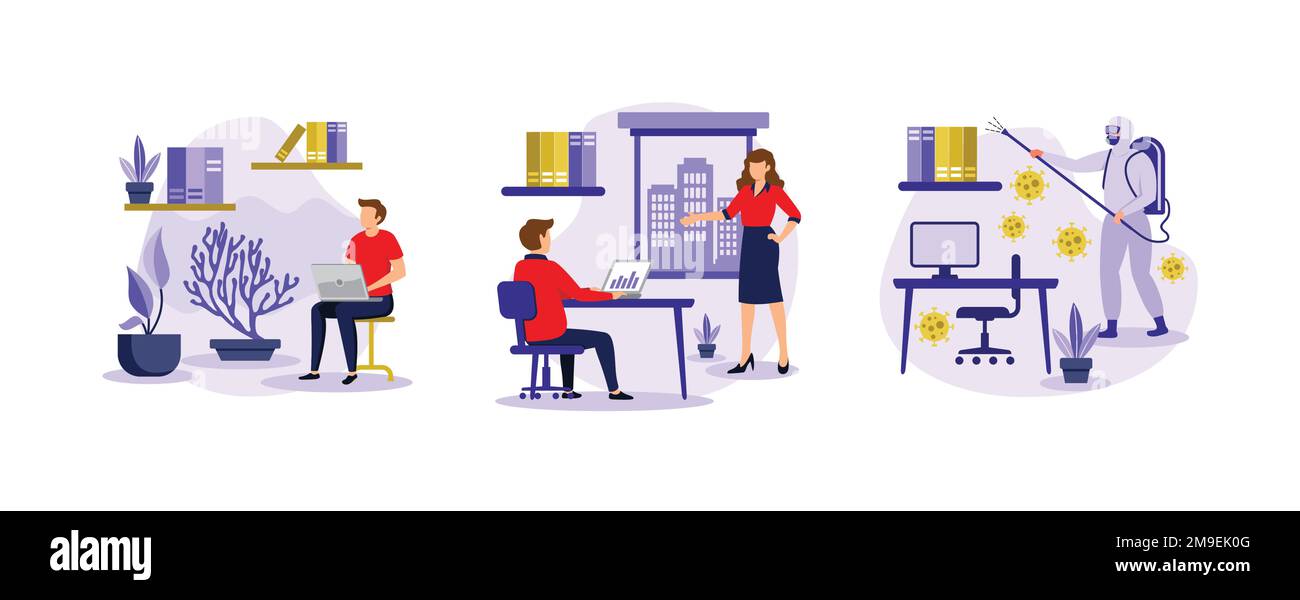 Working conditions. Biophilic design in workspace, on-demand urban ...