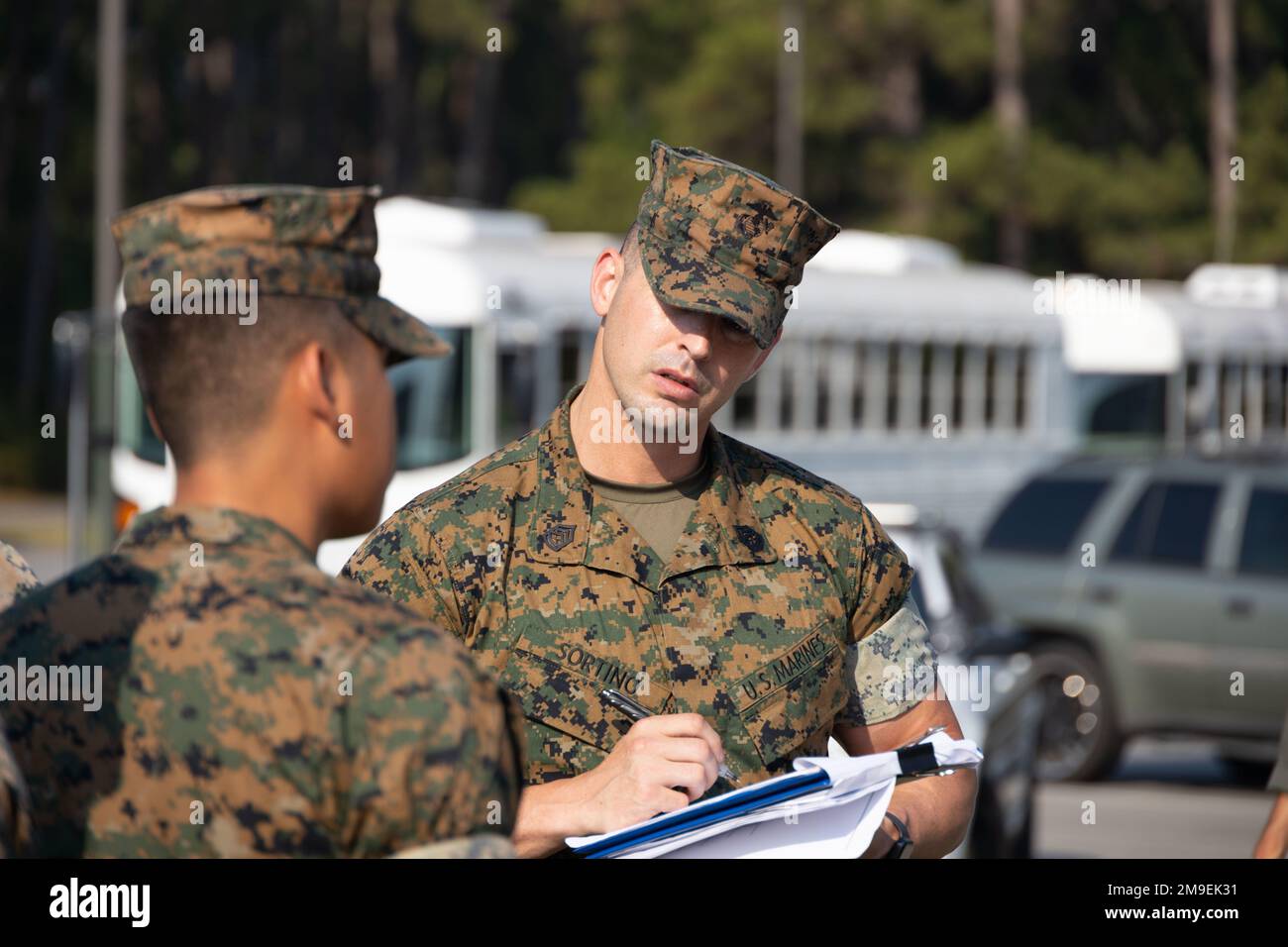 U.S. Marine Corps Gunnery Sgt. Edward Sortino, squadron gunnery sgt ...