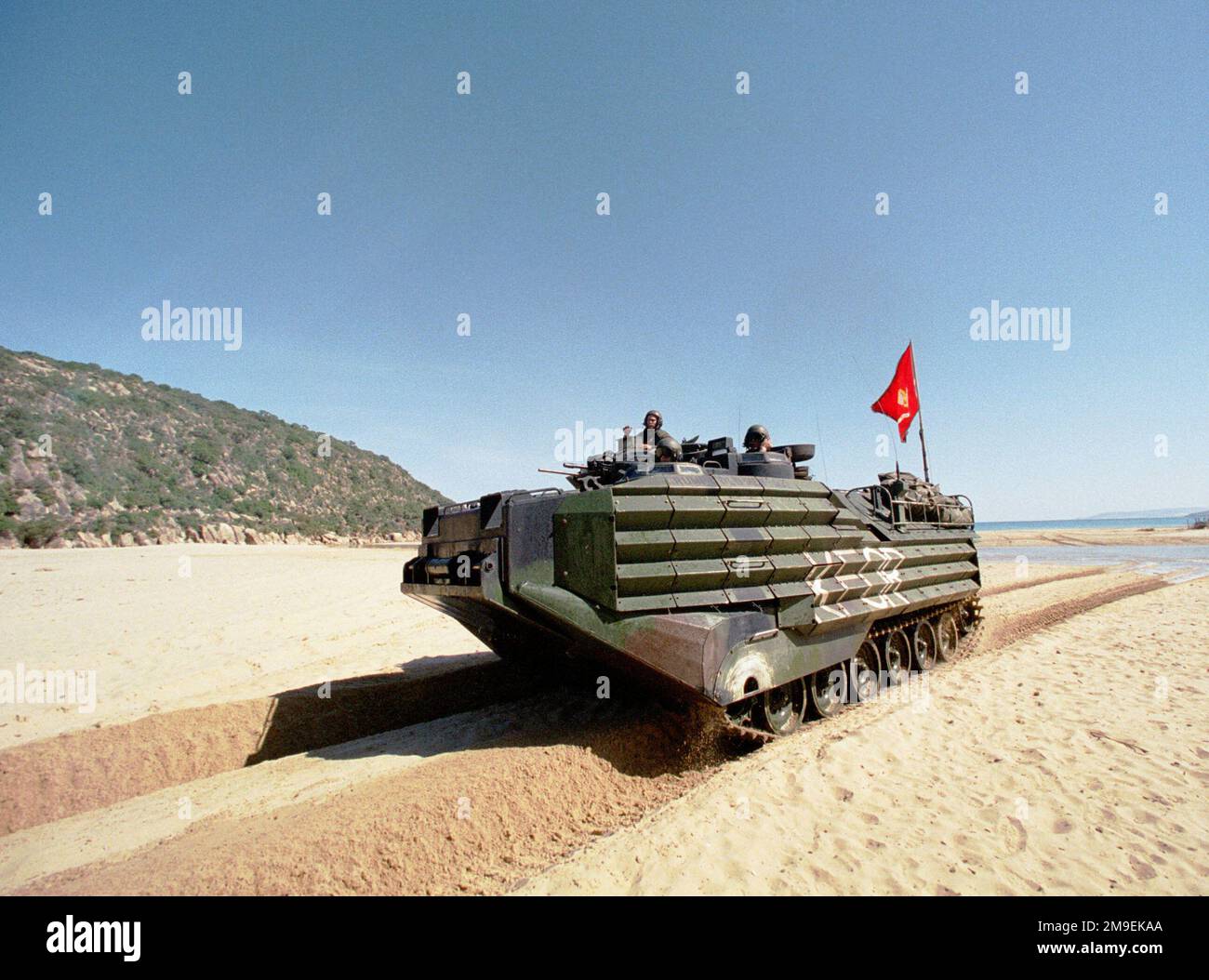 A Marine Corps Amphibious Assault Vehicle (AAV) from the 26th Marine ...