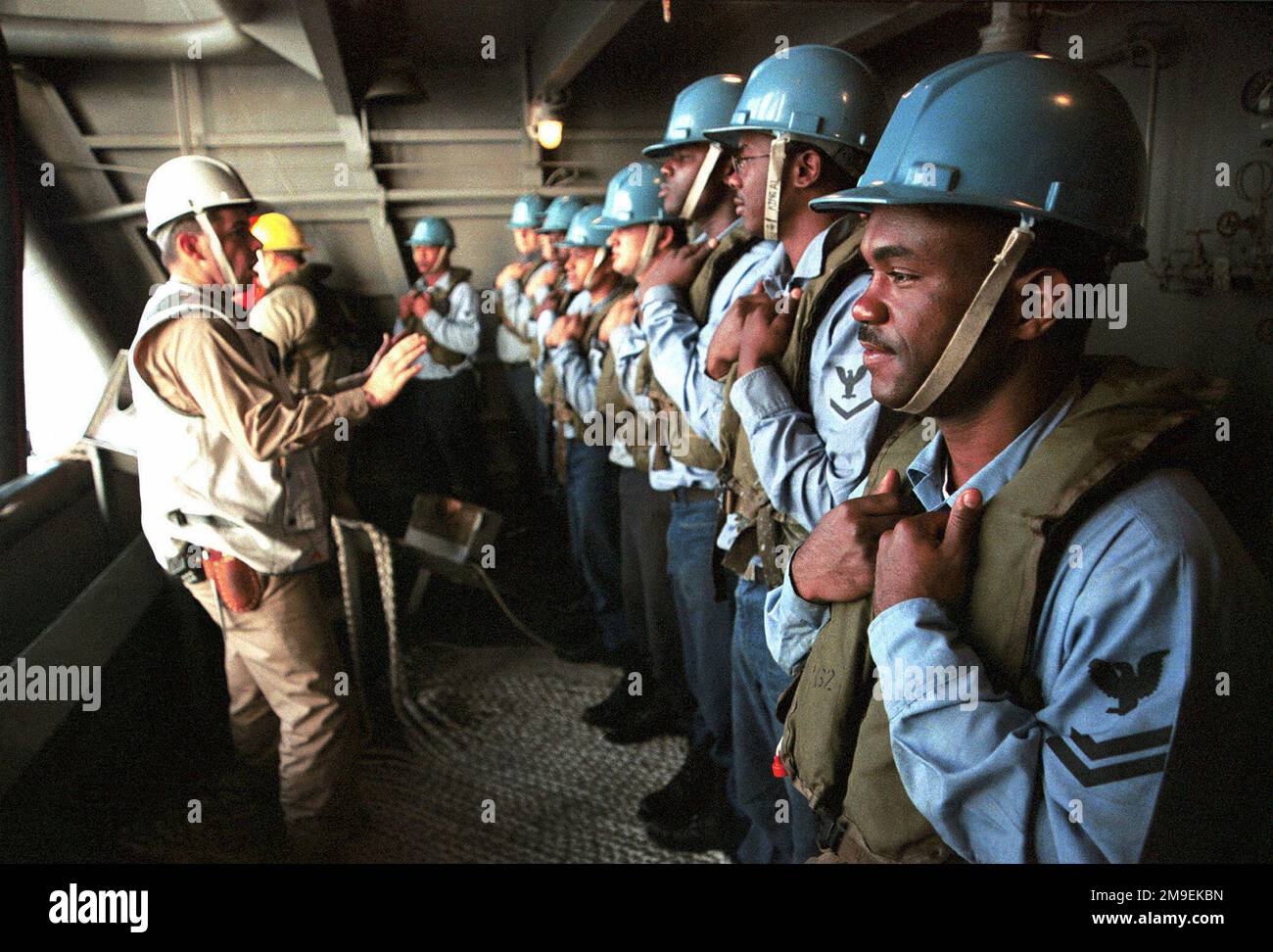 US Navy Aviation Electricians Mate Second Class Steven Smith stands ...