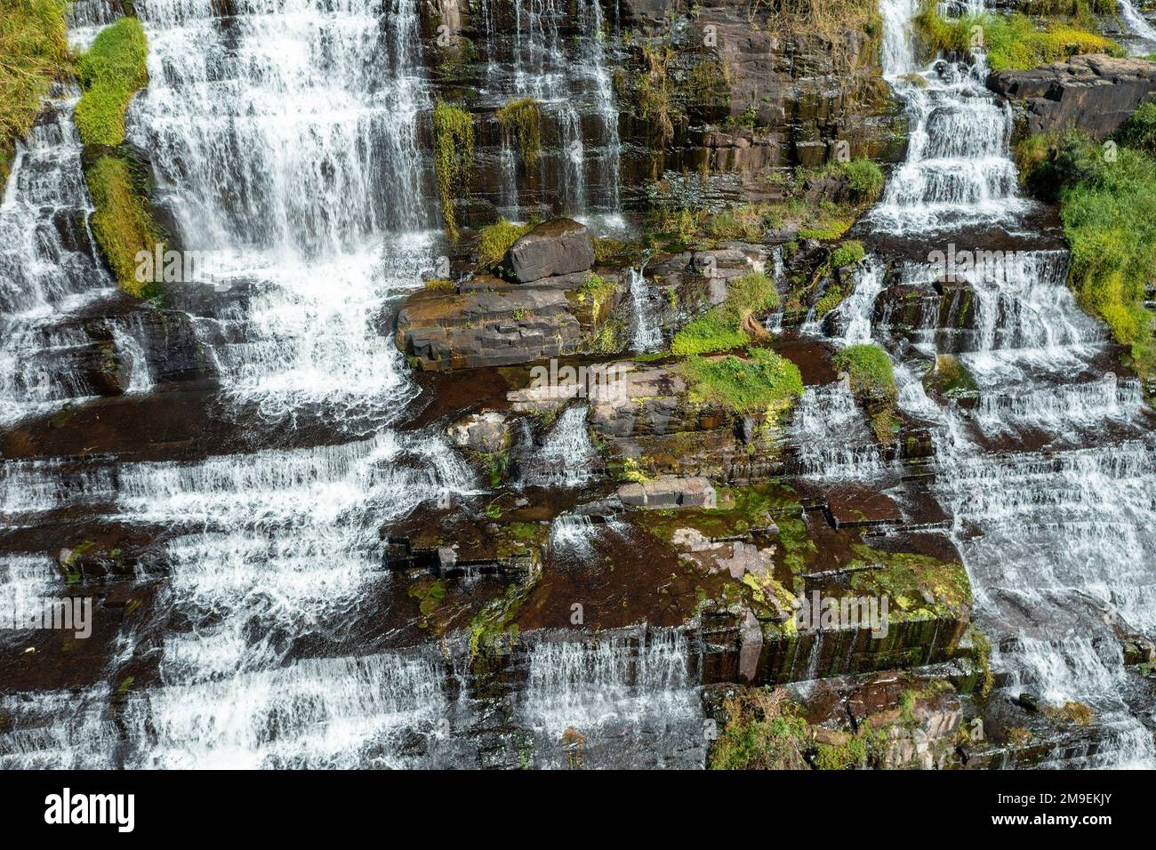 Aerial view of Pongour waterfall in Vietnam Stock Photo - Alamy