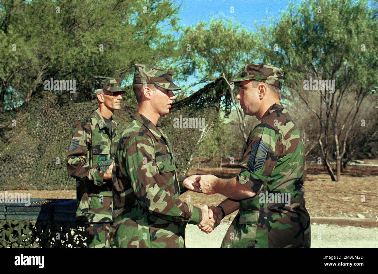 Medium shot, Side view, CHIEF MASTER Sergeant of the Air Force ...