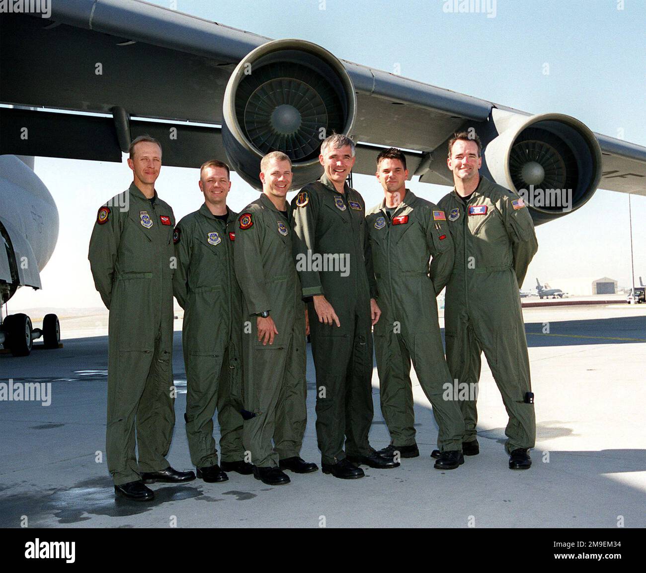 Medium shot, front view, Brigadier General Steven A. Roser, USAF, takes ...