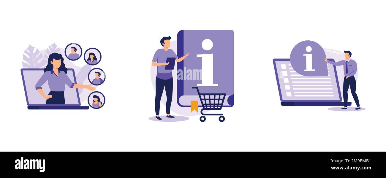 Online shopping. Customer persona, consumer information, service guide ...