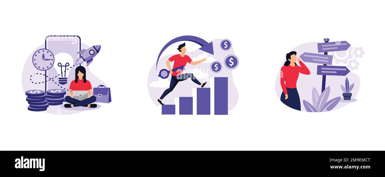 Business opportunity. Online business, key to success, decision making, problem solving ...